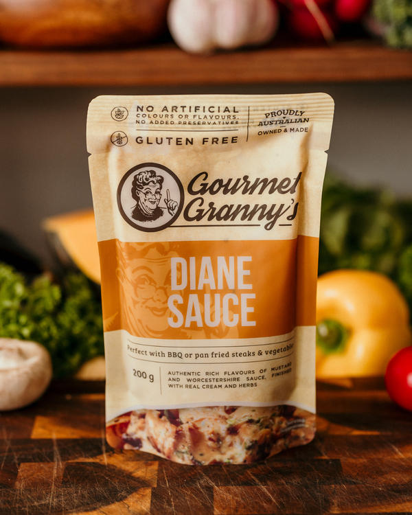 Liquid Heat and Serve Diane Sauce - 6 x 200g Pouches - Gourmet Granny's