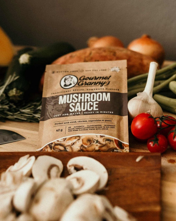 Mushroom Sauce - 12 x 42g Dry Powder Sachets - Gourmet Granny's