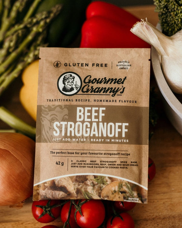 Beef Stroganoff Mix - 12 x 42g Dry Powder Sachets - Gourmet Granny's
